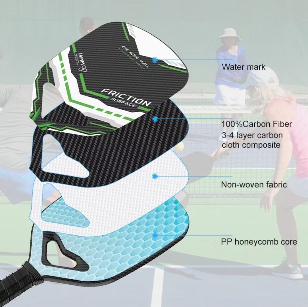 Pickleball 14MM Thickness PP Honeycomb Core Hot Press Integrated Pickle ...
