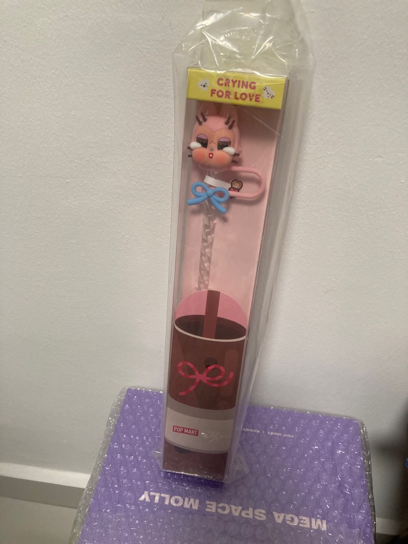 Popmart crying for love straw, Hobbies & Toys, Toys & Games on Carousell