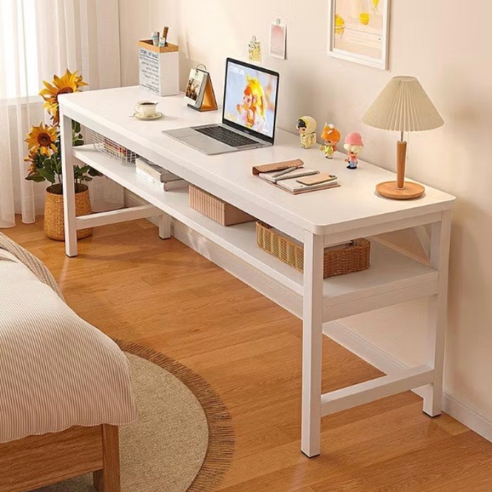 Premium Long Bedroom Table | Double Layered Minimalistic Computer Table ...