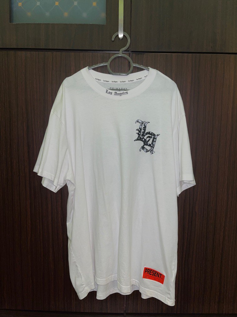 Primark Los Angeles white t-shirt, Men's Fashion, Tops & Sets, Tshirts ...
