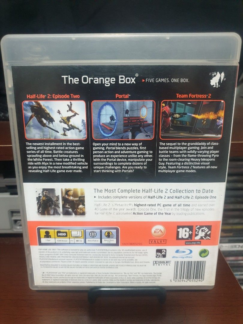 PS3 THE ORANGE BOX half-life 2 episode 2 team fortress portal FPS valve first person shooter ...