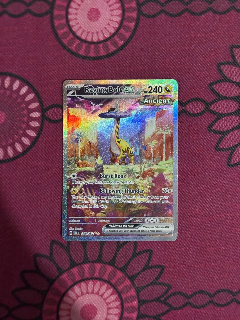 Raging Bolt EX SIR - Pokemon Temporal Forces, Hobbies & Toys, Toys ...