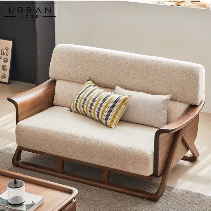 REYNA Rustic Fabric Sofa, Furniture & Home Living, Furniture, Sofas on ...