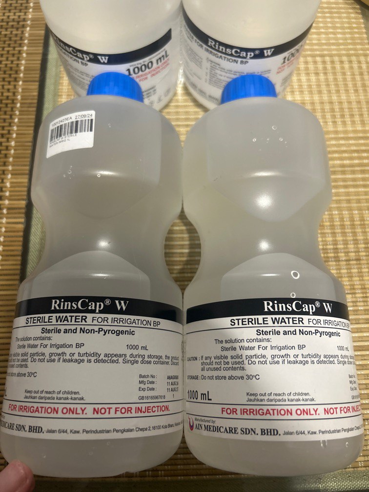 Rinscap Sterile Water for Irrigation, Health & Nutrition, Medical ...