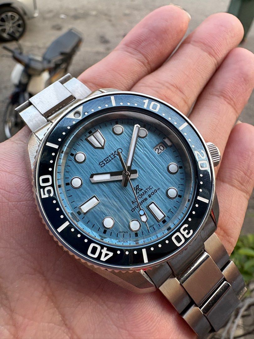 Seiko Prospex 42mm Ice Blue Dial 6R35 Diver watch, Men's Fashion ...