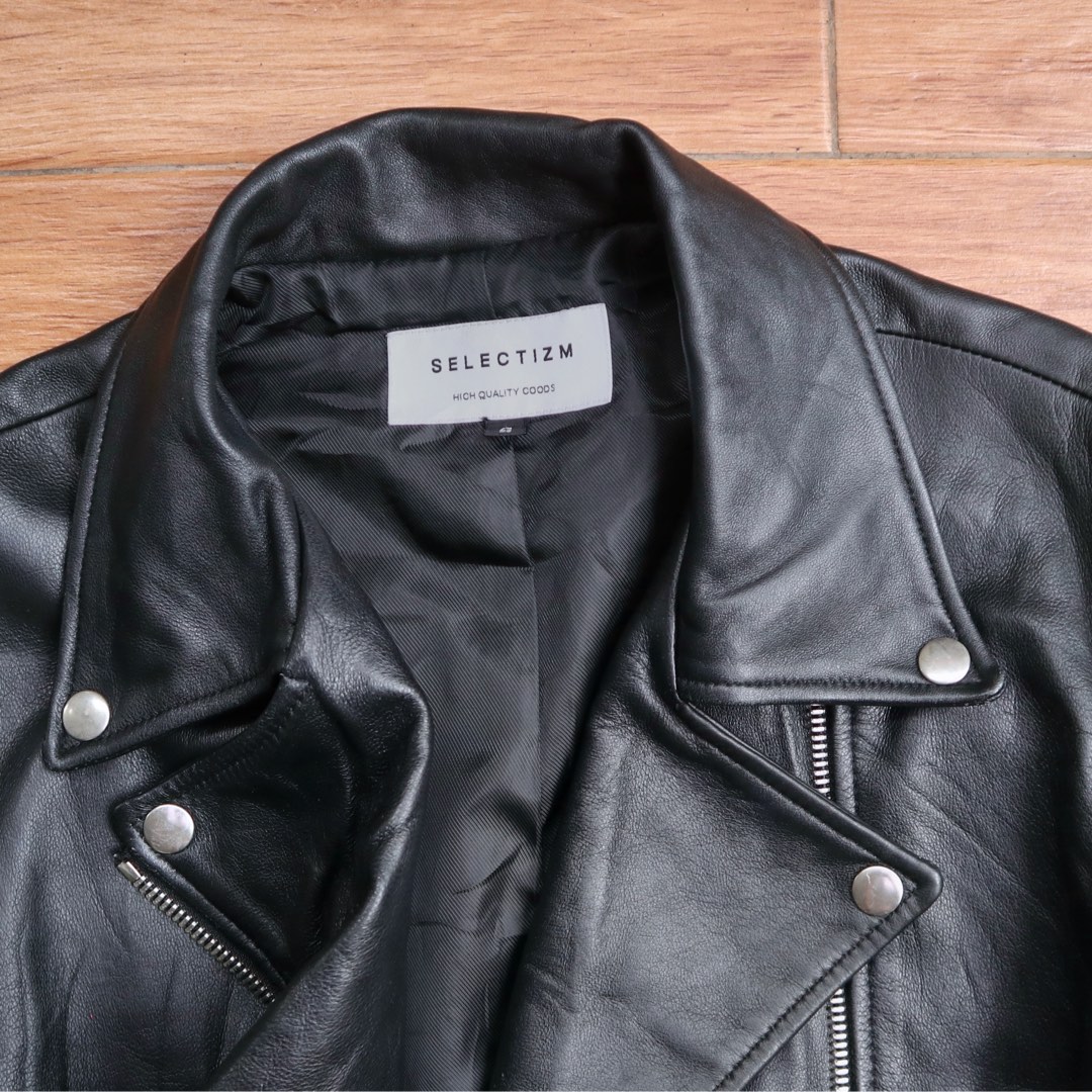 SELECTIZM size M Jaket kulit asli domba ramones biker rider jaket ...