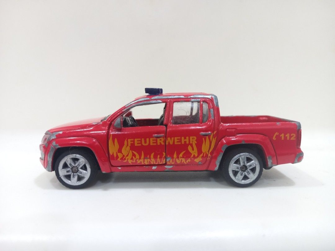 Siku VW Volkswagen Amarok Feuerwehr TDI Diecast Truck Car, Hobbies ...