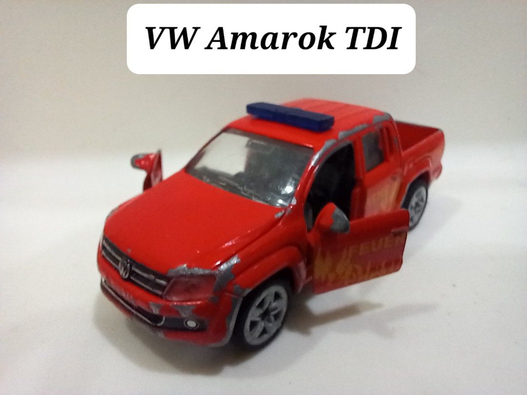 Siku VW Volkswagen Amarok Feuerwehr TDI Diecast Truck Car, Hobbies ...