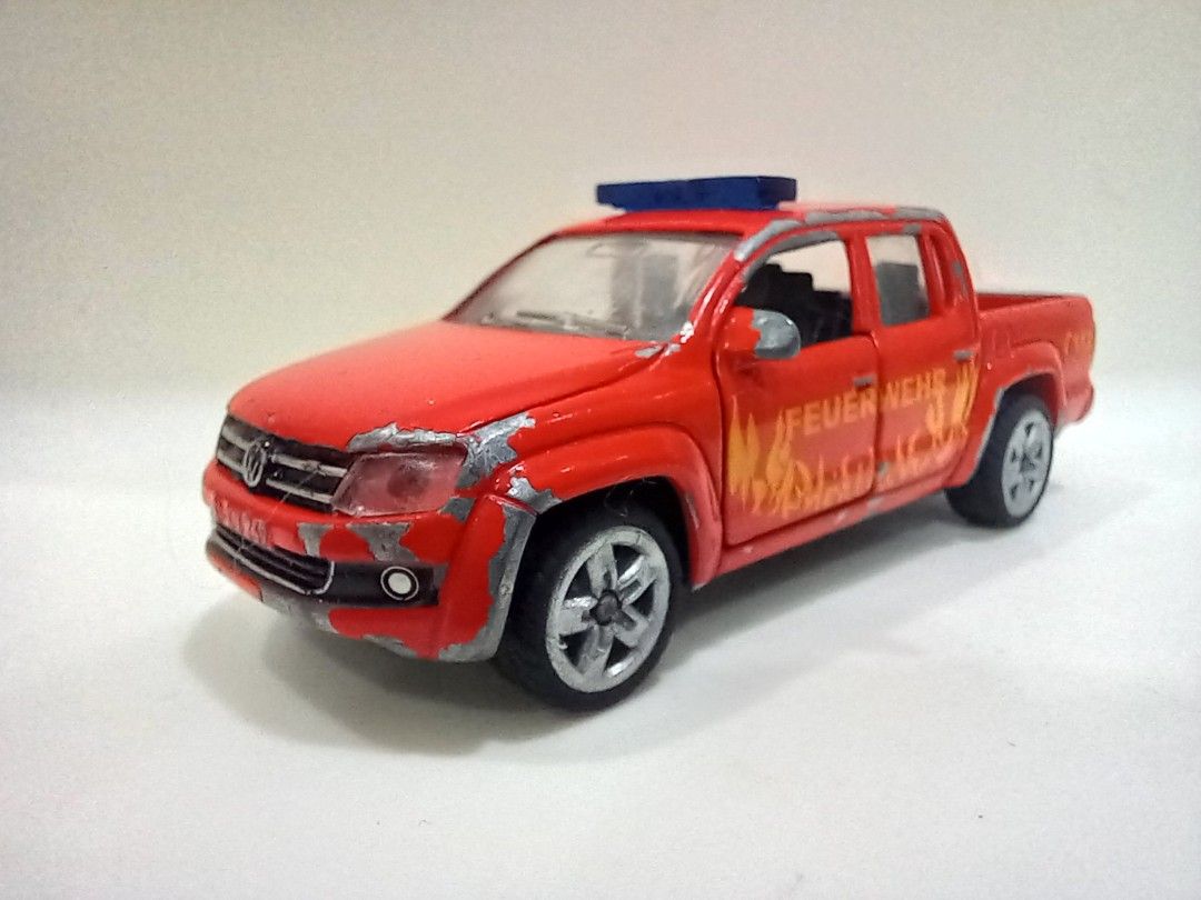 Siku VW Volkswagen Amarok Feuerwehr TDI Diecast Truck Car, Hobbies ...