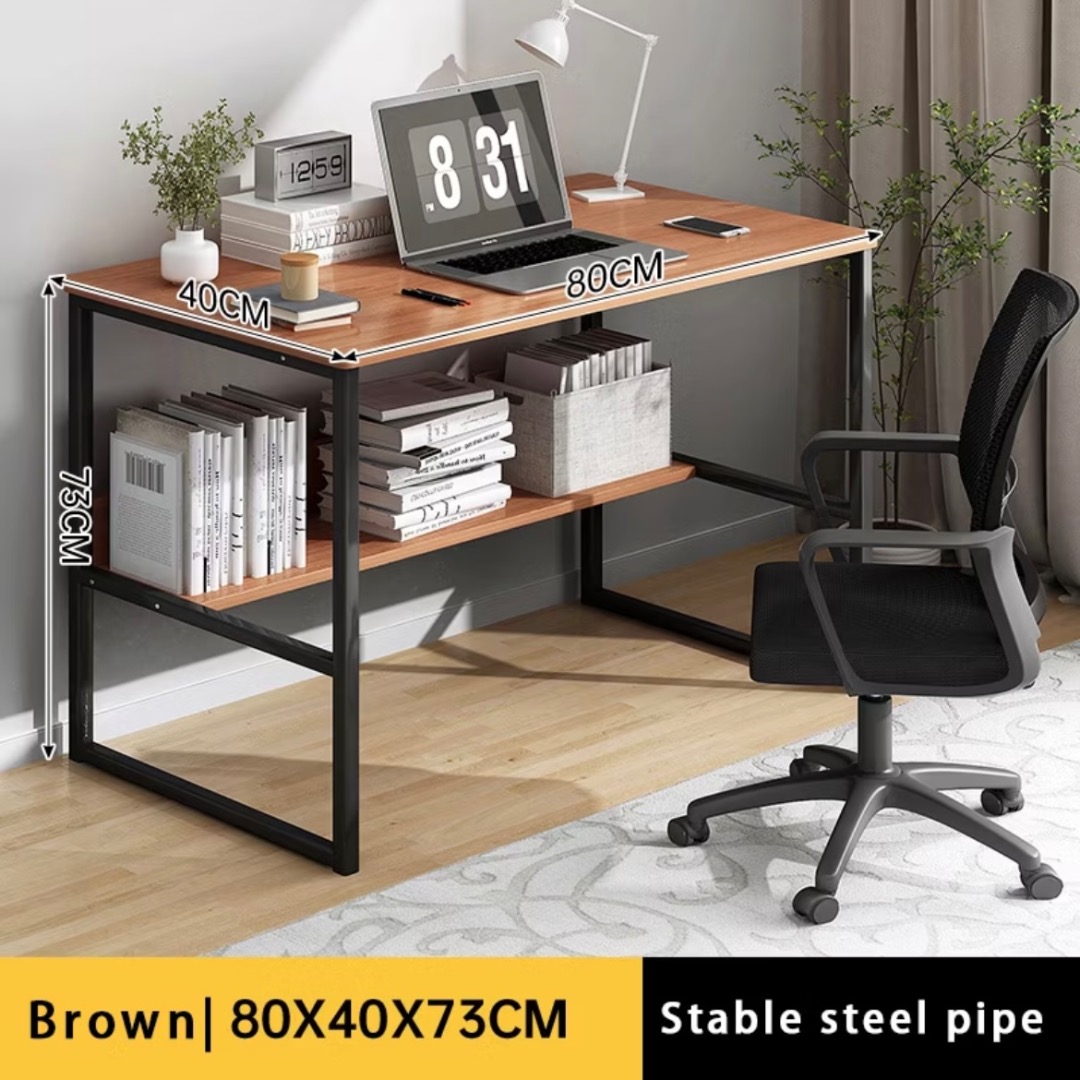 Student Writing Table With Shelf | Minimalistic Computer Desk With ...