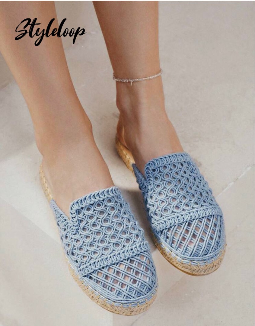 Styleloop Braid Detail Espadrille Flats Summer Shoes, Women's Fashion ...