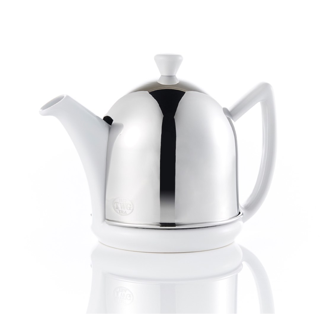 TWG Dome White Tea Pot 600ml, Furniture & Home Living, Kitchenware ...