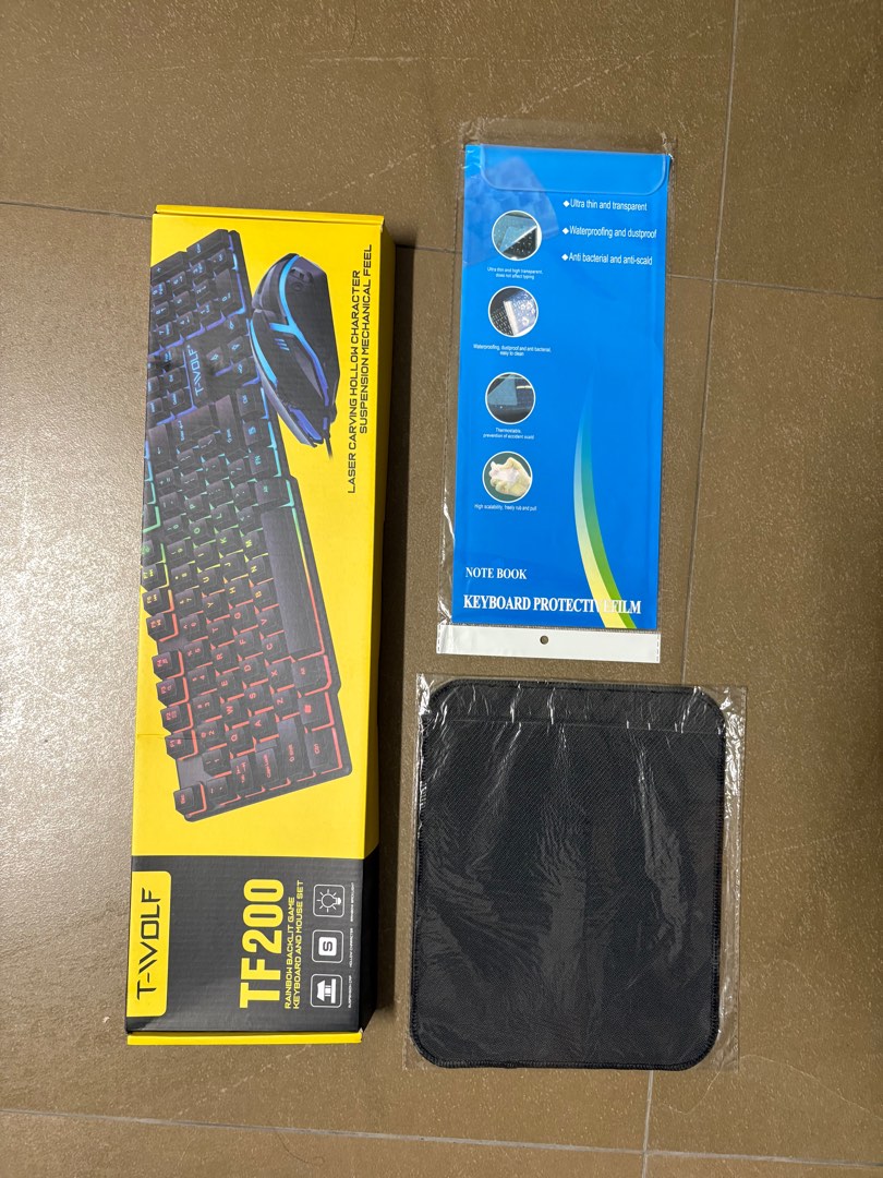 BRAND NEWT-Wolf TF200 Mouse and Keyboard Set Comes with Keyboard cover ...