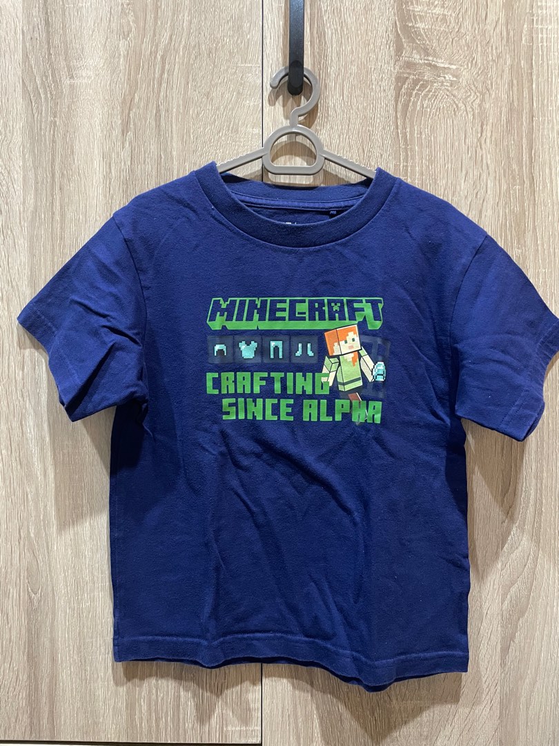 Uniqlo Kids x Minecraft size 110, Babies & Kids, Babies & Kids Fashion ...