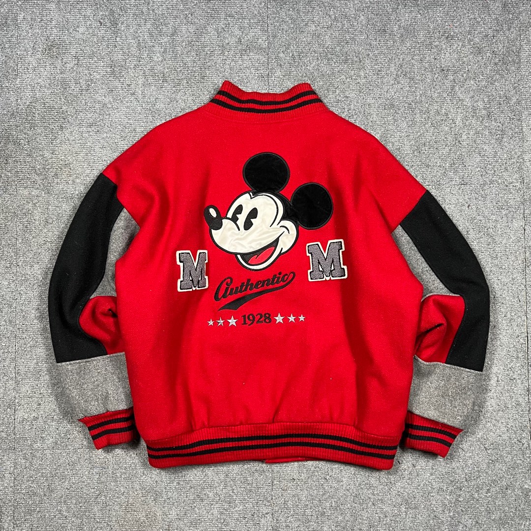 Vintage 90s Mickey Mouse wool varsity jacket (authentic), Women's Fashion, Coats, Jackets and ...