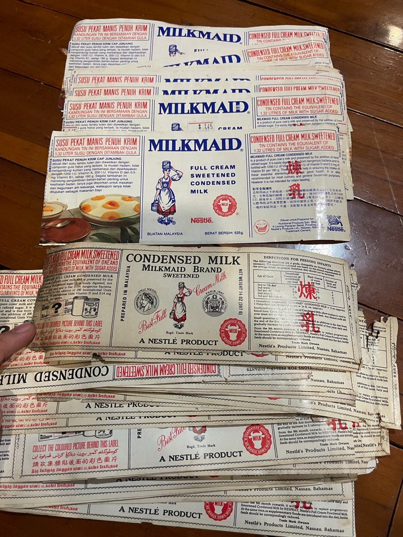 Vintage label susu milkmaid, Hobbies & Toys, Collectibles & Memorabilia ...