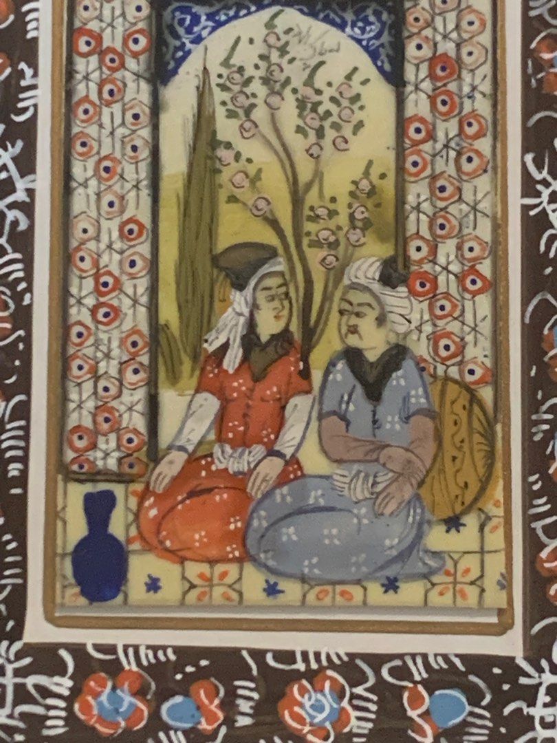 Vintage Original Majnun Painting of Persian Couple in Italy Frame ...