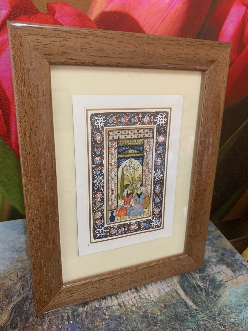 Vintage Original Majnun Painting of Persian Couple in Italy Frame ...