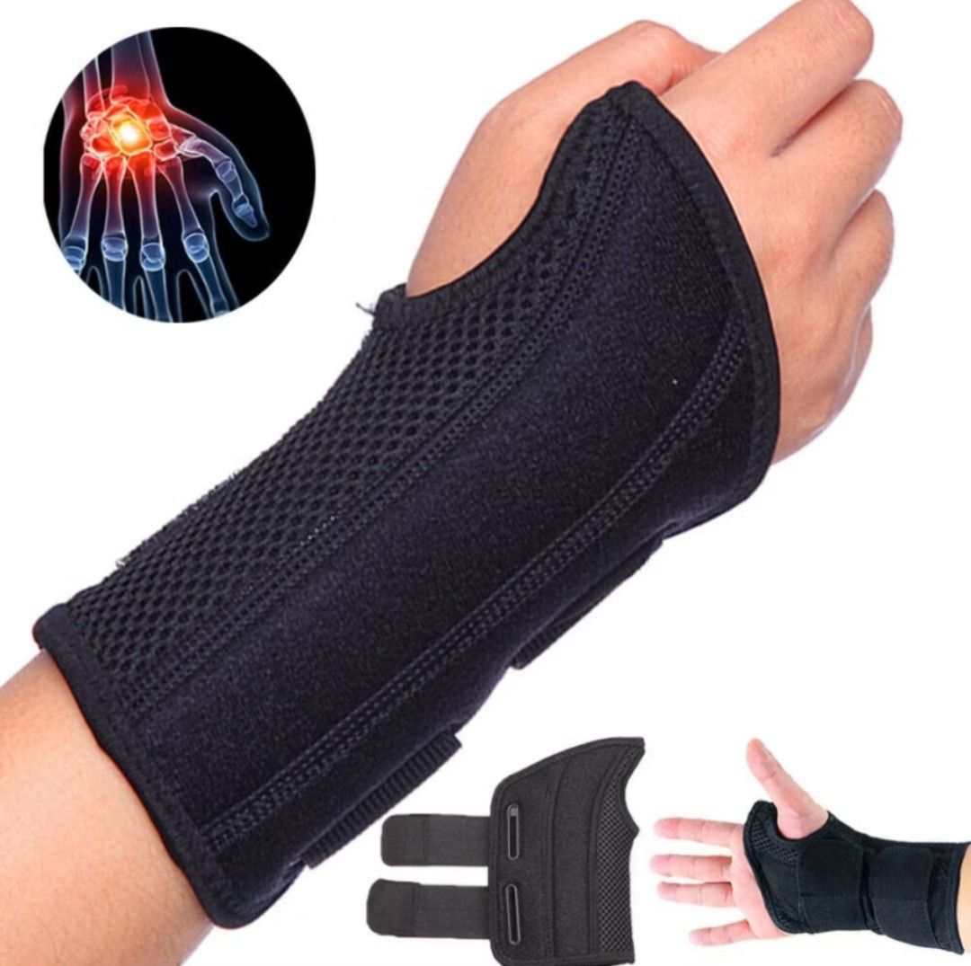 Wrist brace splint with metal plate hand guard support, Health ...