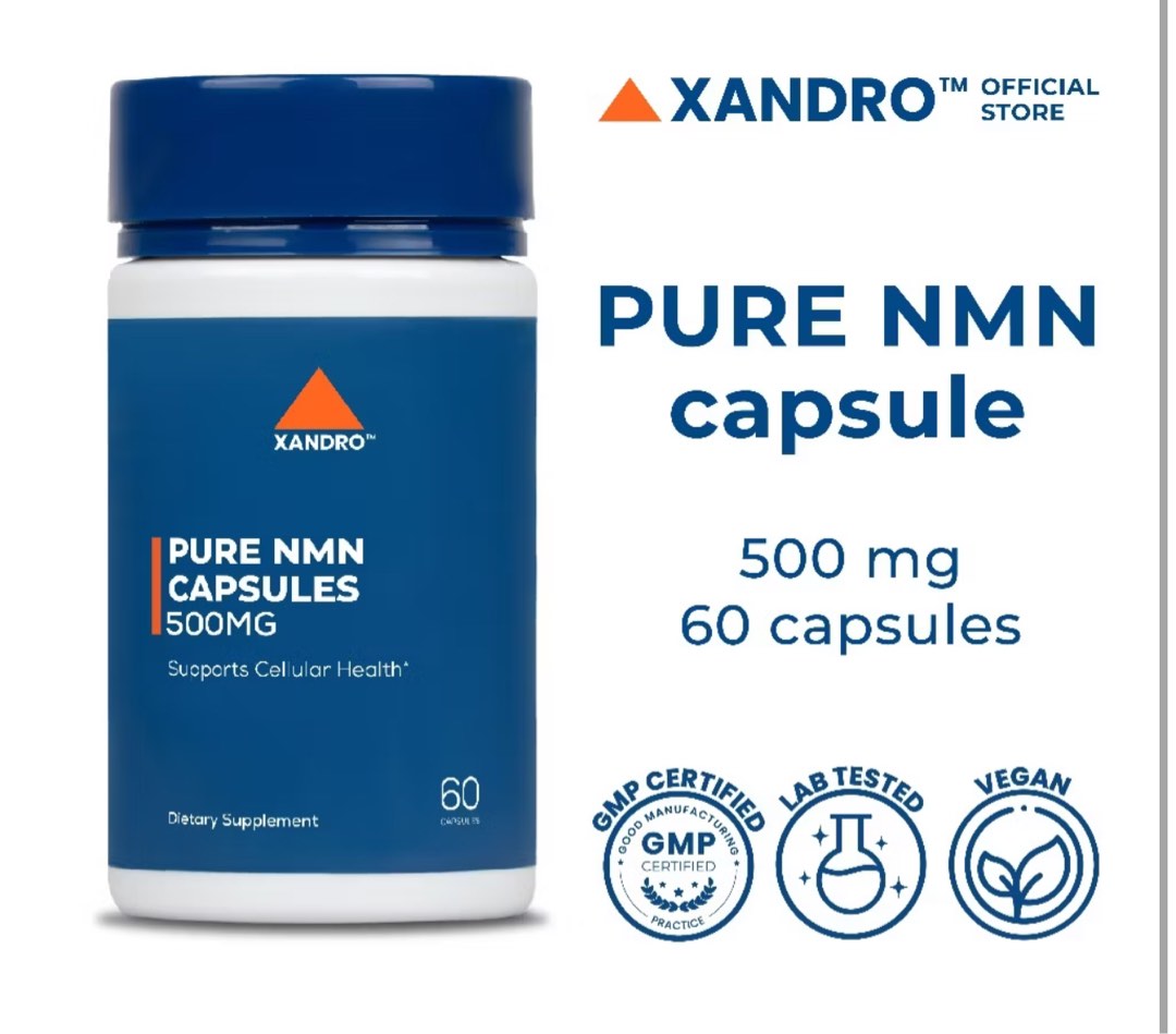 Xandro Lab Pure NMN Capsules 500mg, Energy Booster Enhance Immunity ...