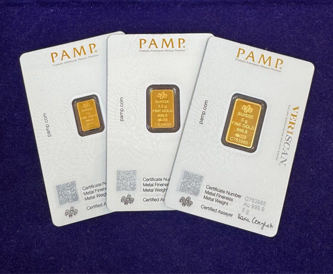 1g, 2.5g, 5g PAMP Gold bars | 999.9 Purity | Brand New, Hobbies & Toys, Memorabilia ...