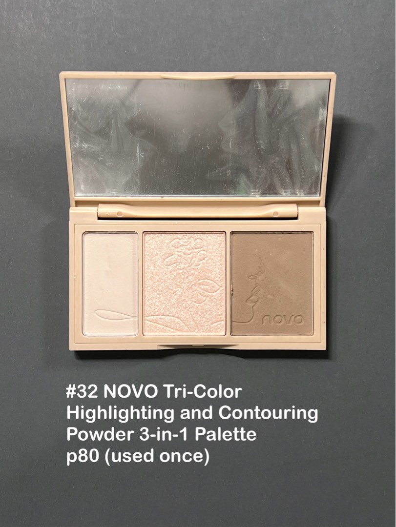 #32 NOVO Tri-Color Highlighting and Contouring Powder 3-in-1 Palette ...