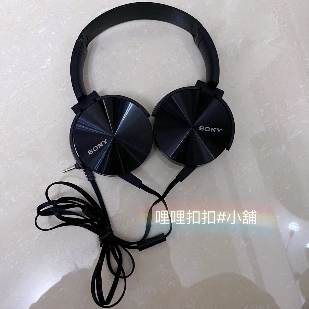 全新 索尼 SONY XB450AP 頭戴式耳機麥克風 摺疊攜帶 黑色 重低音耳機 EXTRA BASS重低音頭戴式耳機, 手機及配件, 其他 ...