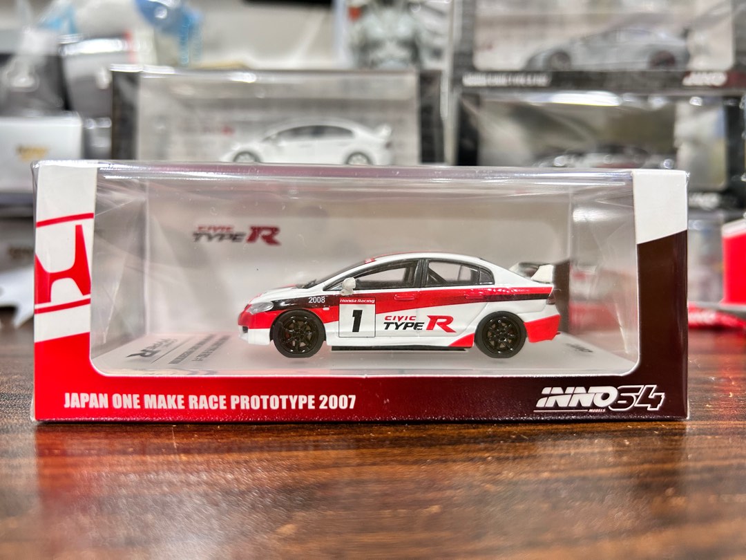 現貨 INNO64 1/64 HONDA CIVIC TYPE-R FD2 JAPAN ONE MAKE RACE IN64-FD2-TR ...