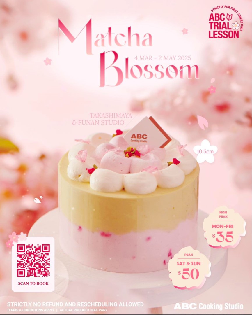 ABC Trial - Matcha Blossom, Food & Drinks, Homemade Bakes on Carousell