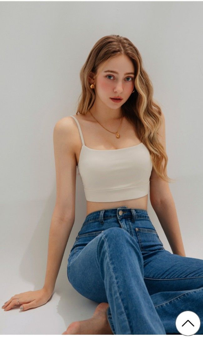 Airspace Airy Sculpt High Elastic Thin Strap Short Bra Top push up ...