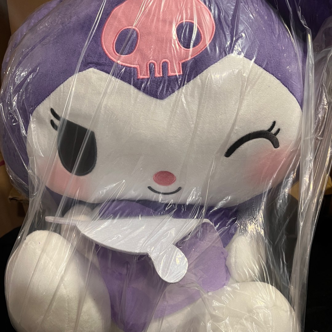 Authentic Japan Super Large Kuromi Baku hugging plush soft toy plushy ...