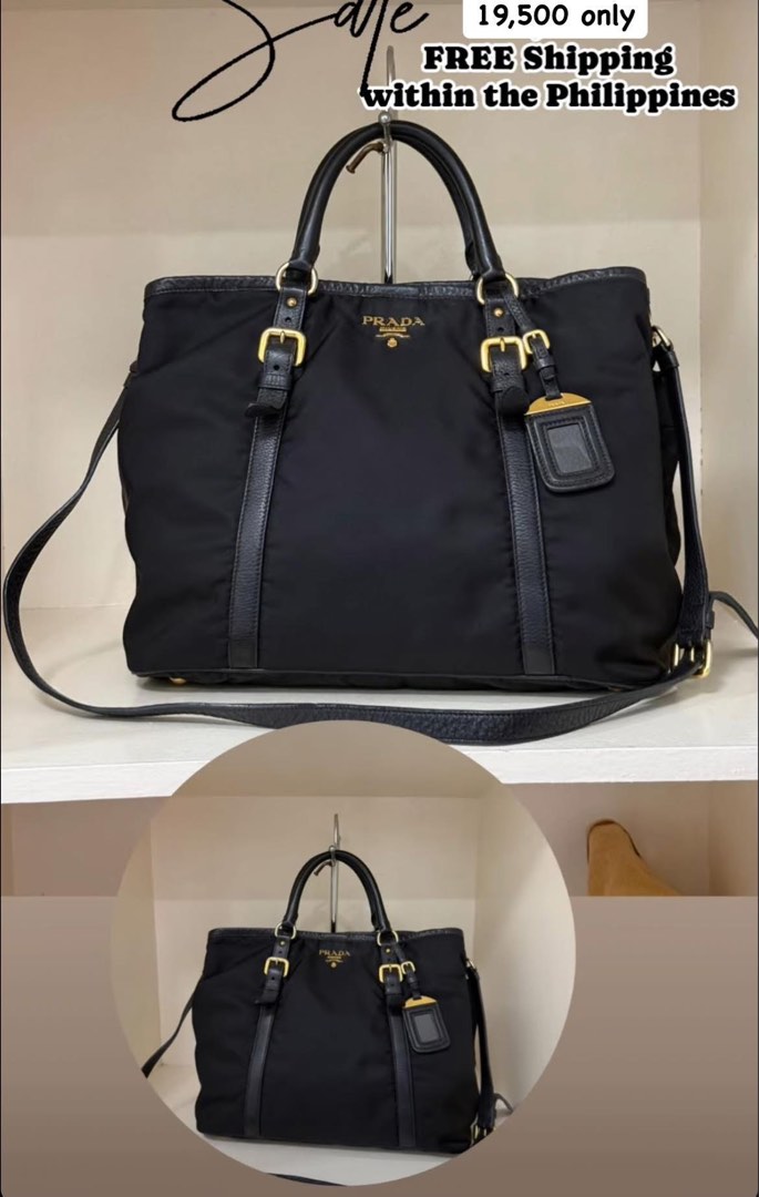 Authentic Prada 2 way bag, Luxury, Bags & Wallets on Carousell