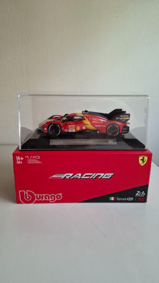 Bburago Signature - Ferrari 499P 2023 24H Le Mans 1/43, Hobbies & Toys, Toys & Games on Carousell