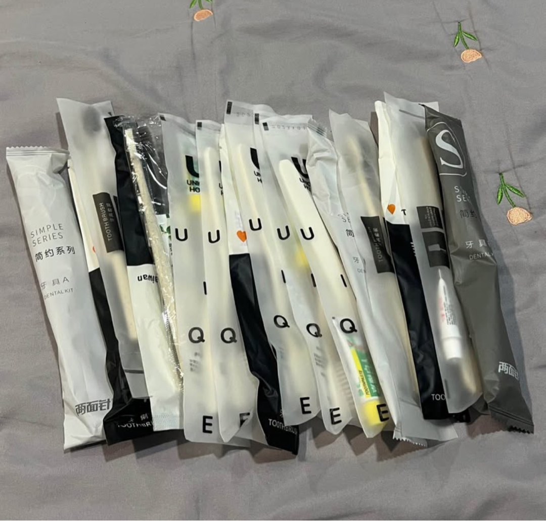 Brand New Travelers Single Use Toothbrush & Toothpaste Packs Set Hotel ...
