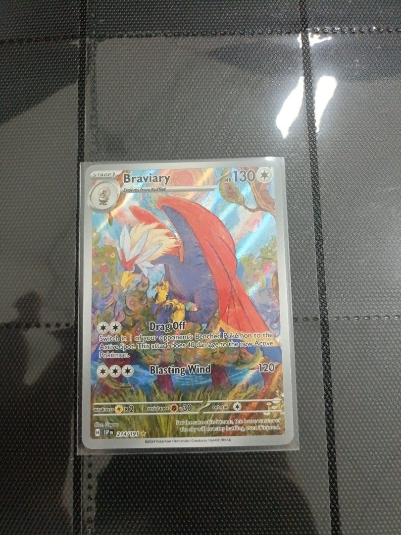 Braviary Illustration Rare 214/191 Surging Sparks Pokemon Card TCG ...