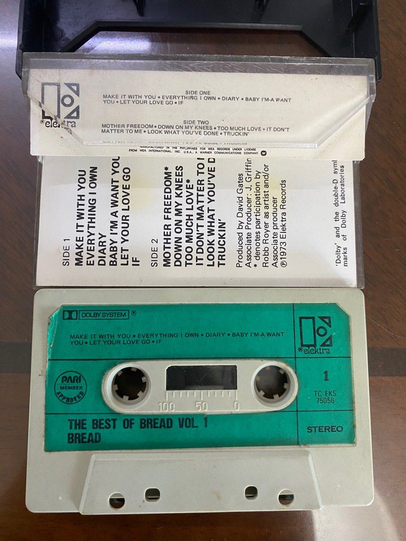 Bread - The Best Of Bread Vol. 1 - Philippines Original Pop Music Album Cassette Tape - Preloved ...