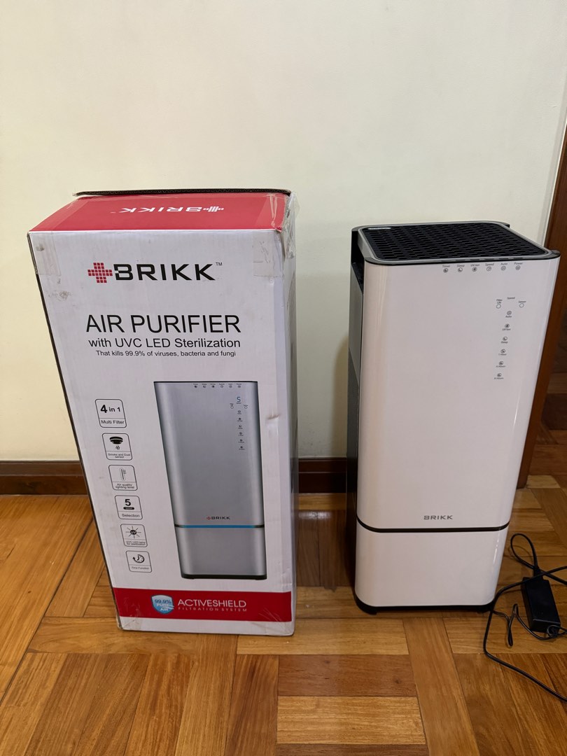 Brikk Air Purifier with UVC Sterilization white, TV & Home Appliances ...