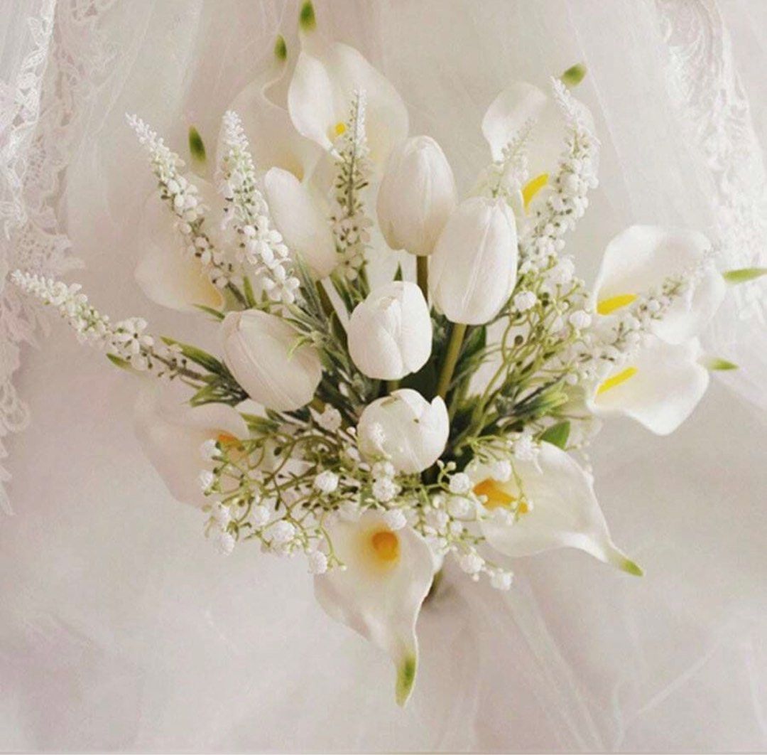 Calla Lily Flower Bouquet & Boutonnière - for ROM, PWS, Bridesmaids ...