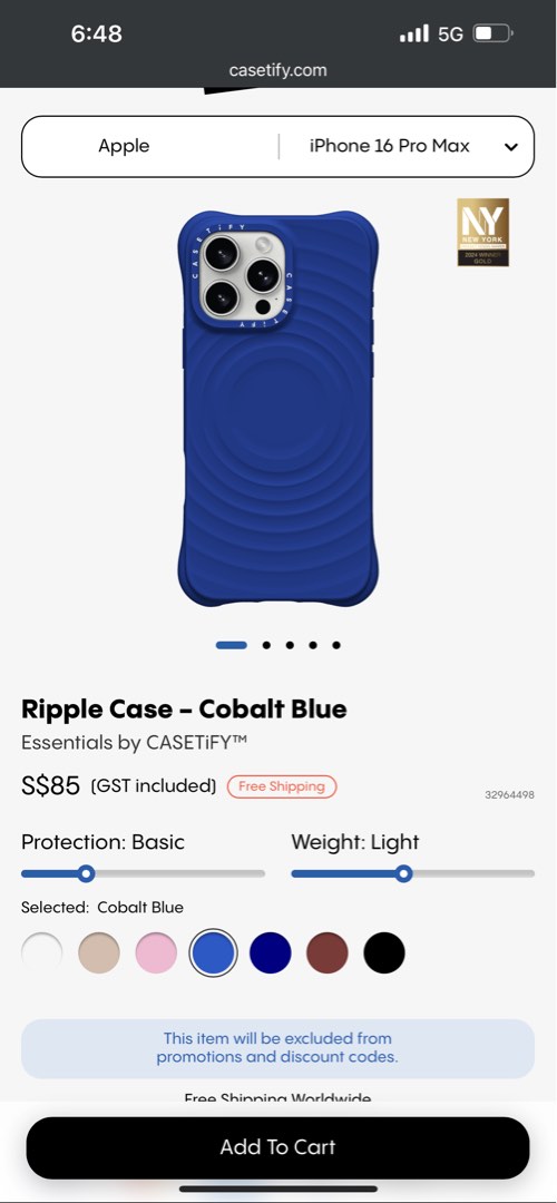 Casetify Ripple Case - Cobalt Blue, Mobile Phones & Gadgets, Mobile ...