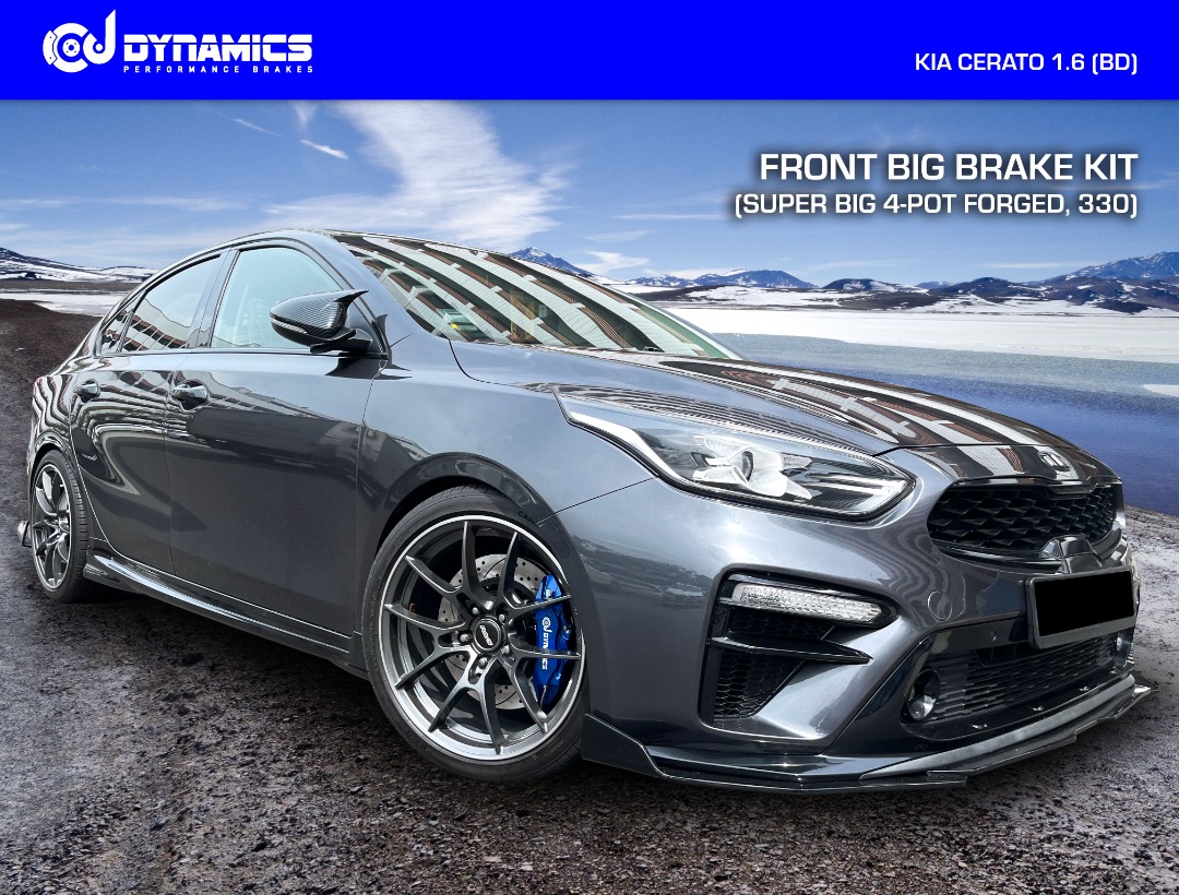 CJ DYNAMICS FRONT BIG BRAKE KIT (SUPER BIG 4-POT FORGED, 330) ON KIA ...