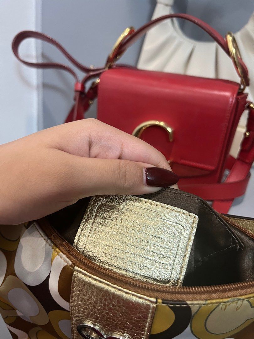 Coach Gold and Brown Mini Boat Shoulder Bag | y2k 2000s vintage, Luxury ...