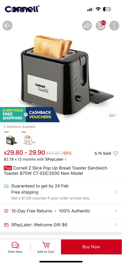 Cornell toaster - bread toast, TV & Home Appliances, Kitchen Appliances ...