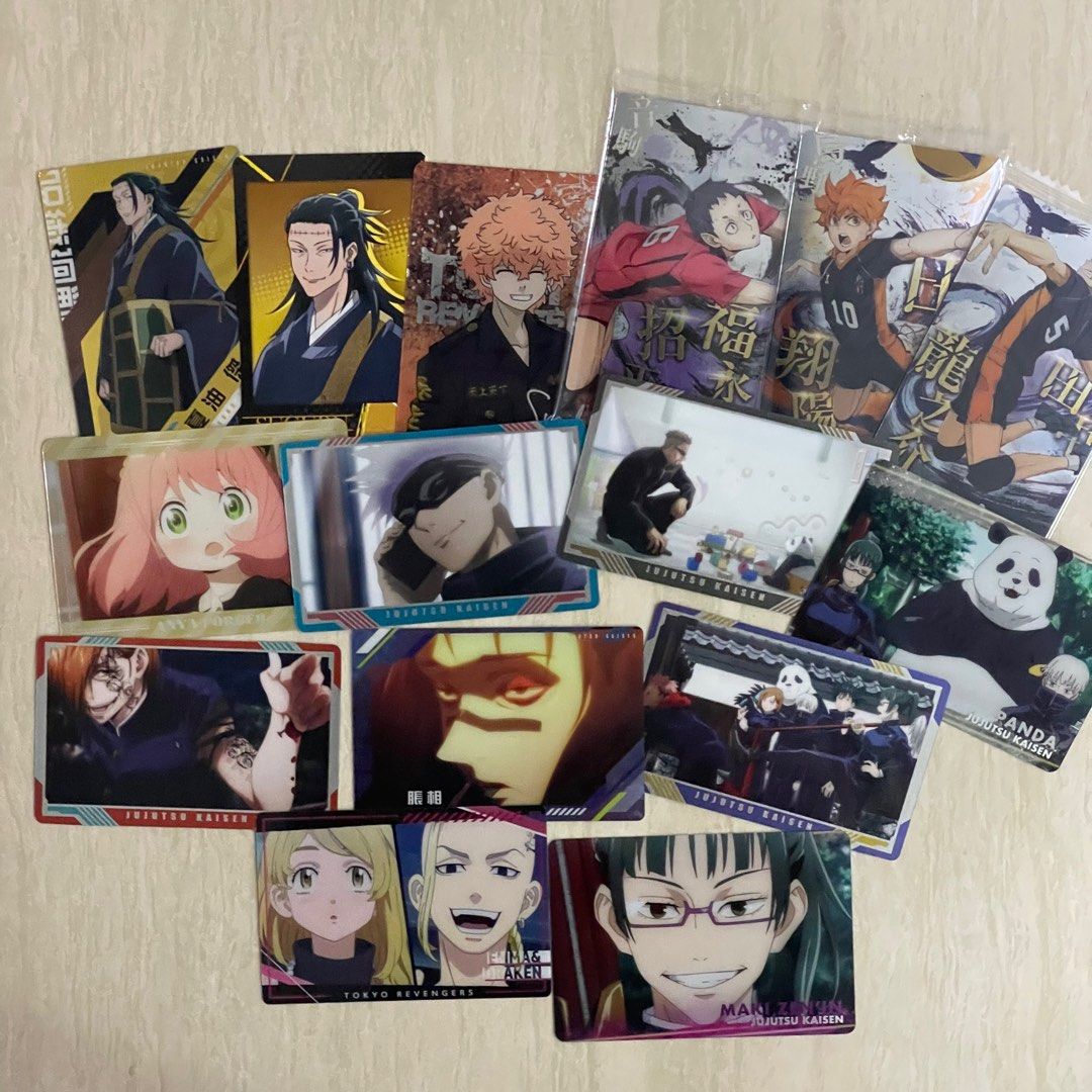 Demon Slayer jujutsu kaisen Tokyo revenges haikyuu!! Wafer Cards Hinata draken emma smiley Gojo ...