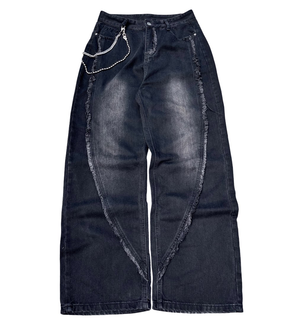 distress acid washed pants, opium, goth, punk, Men's Fashion, Bottoms ...