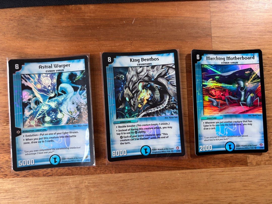 Duel masters water foils - Astral warper, king benthos, marching mother ...