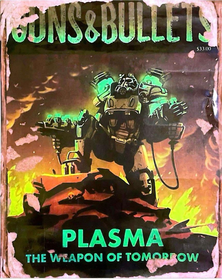 Fallout 4 Guns and Bullets Poster Power Armor Plasma, 興趣及遊戲, 收藏品及紀念品 ...