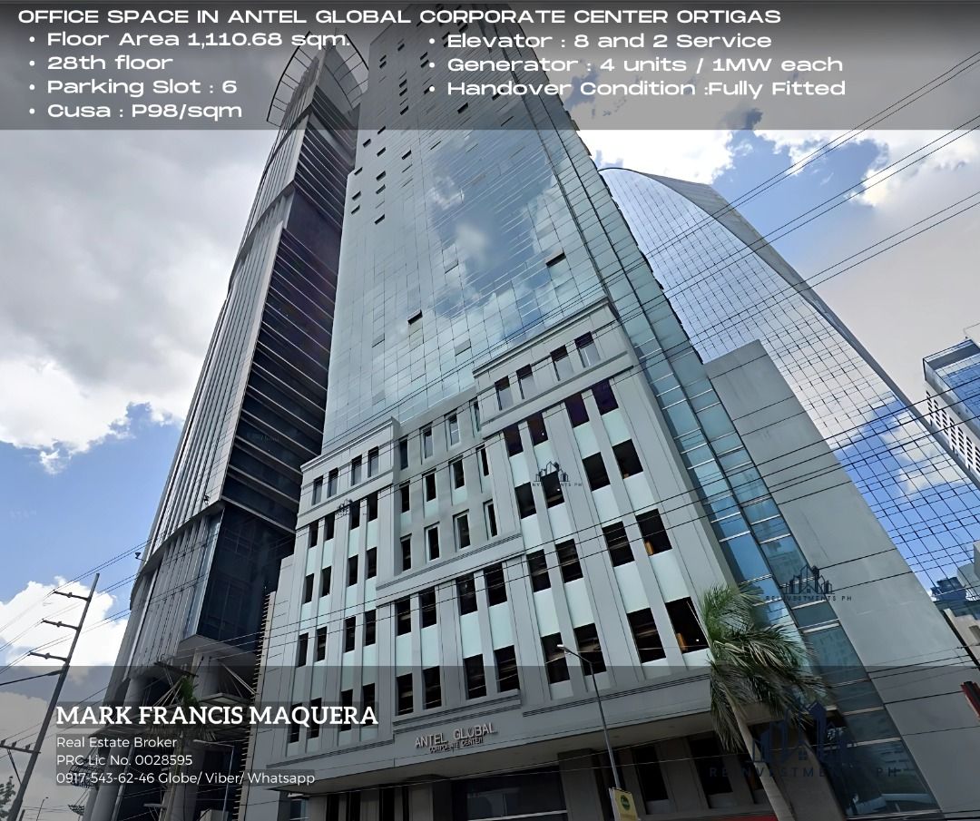 FOR SALE Whole Floor Office Space in ANTEL GLOBAL CORPORATE CENTER ...