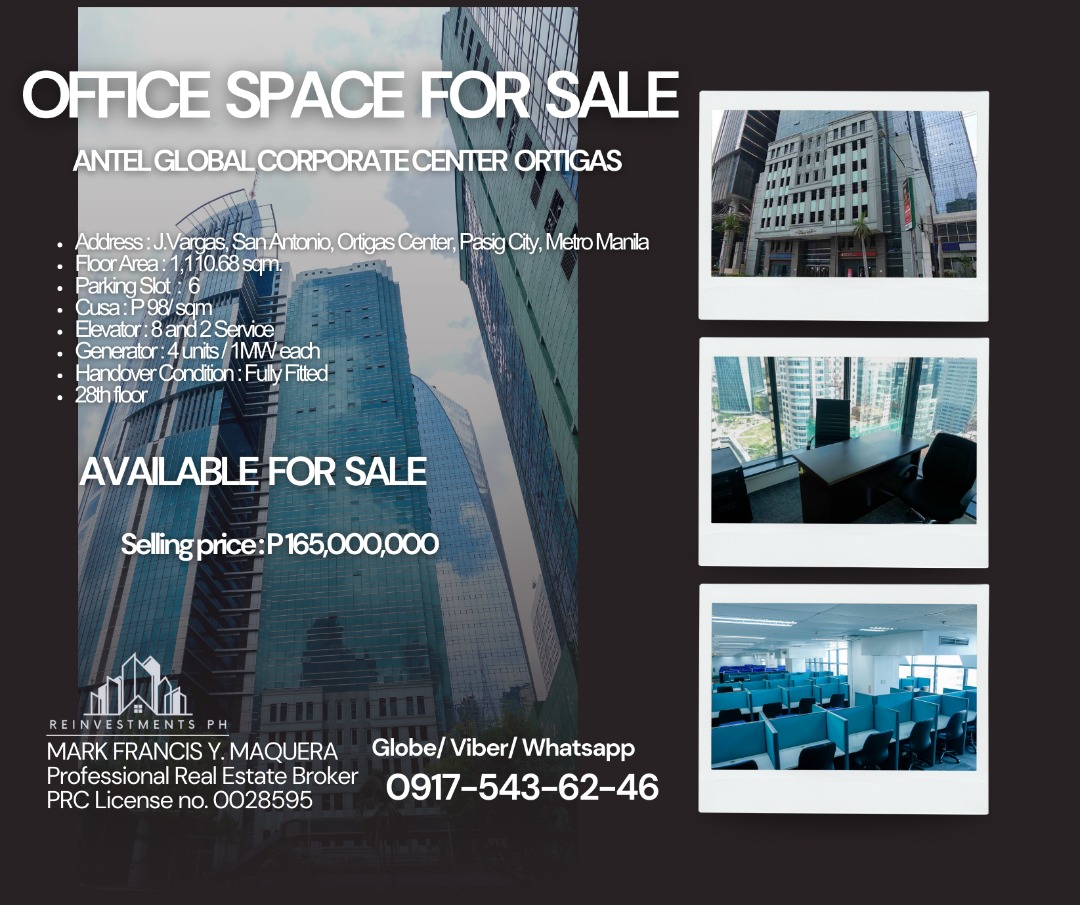 FOR SALE Whole Floor Office Space in ANTEL GLOBAL CORPORATE CENTER ...