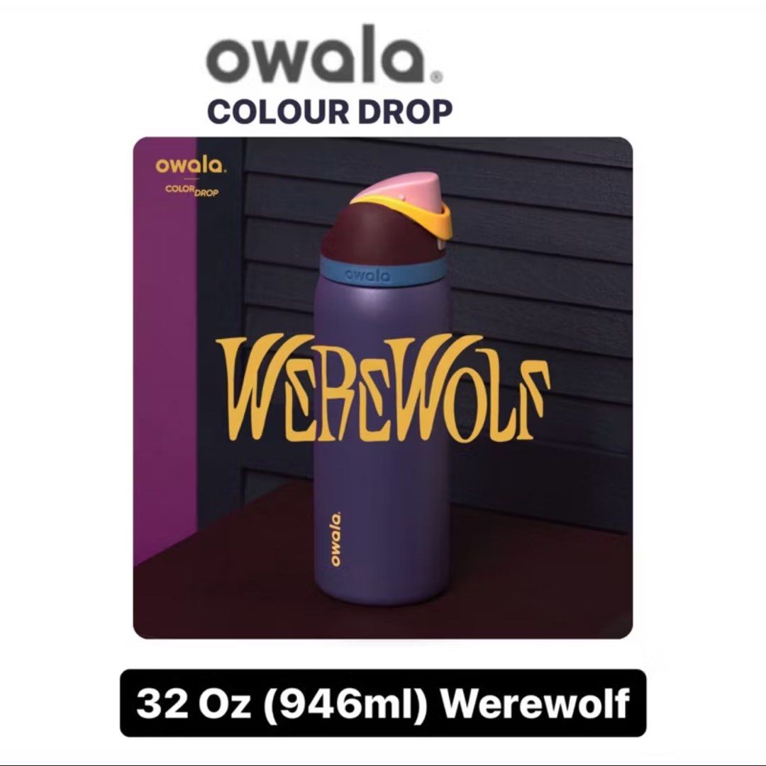 [FREE SHIPPING] Owala FreeSip Werewolf Glow In the Dark 32 Oz ...