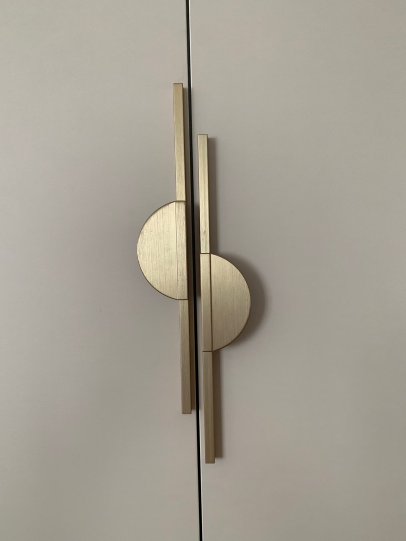 Gold Elongated Wardrobe Door Handle Nordic Cabinet Door Handle Round ...